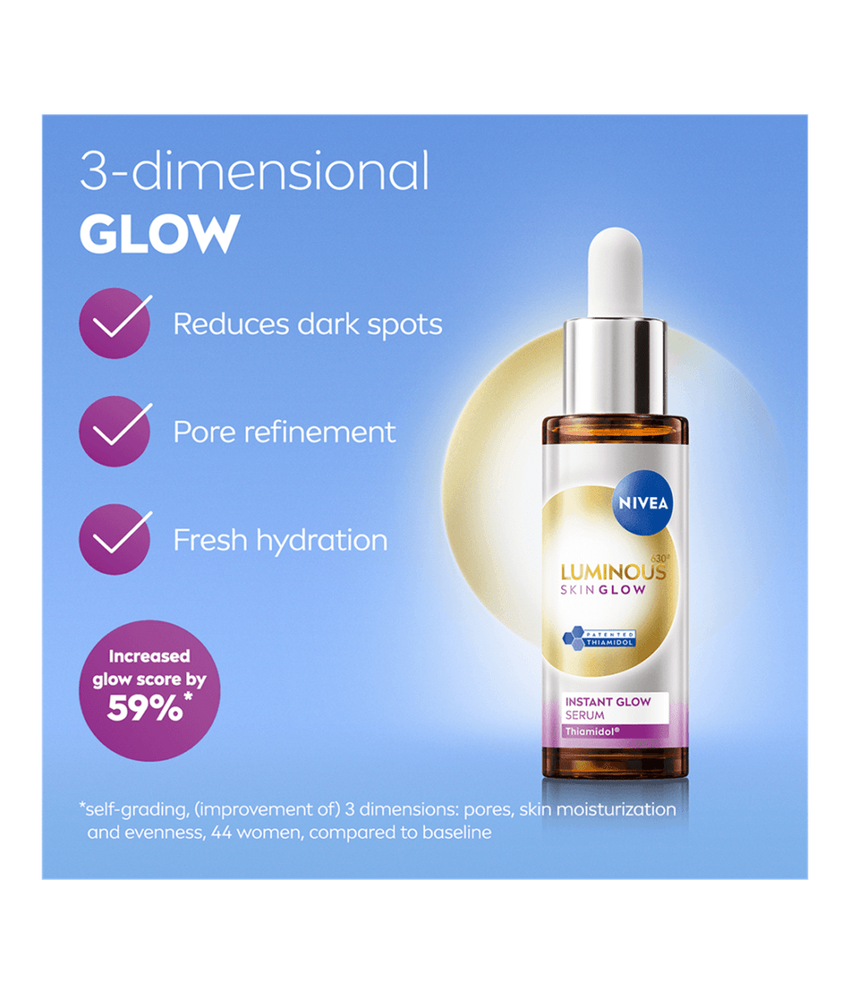 LUMINOUS630® SKIN GLOW Instant Glow Serum - NIVEA (på engelska)