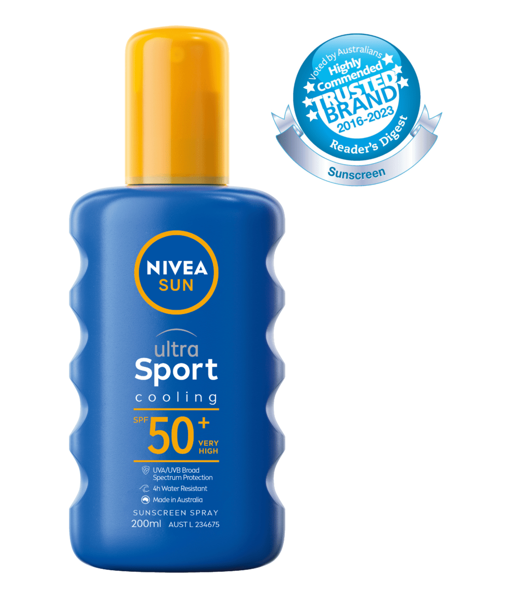 200ml Ultra Sport Cooling SPF50 Sunscreen Spray NIVEA SUN