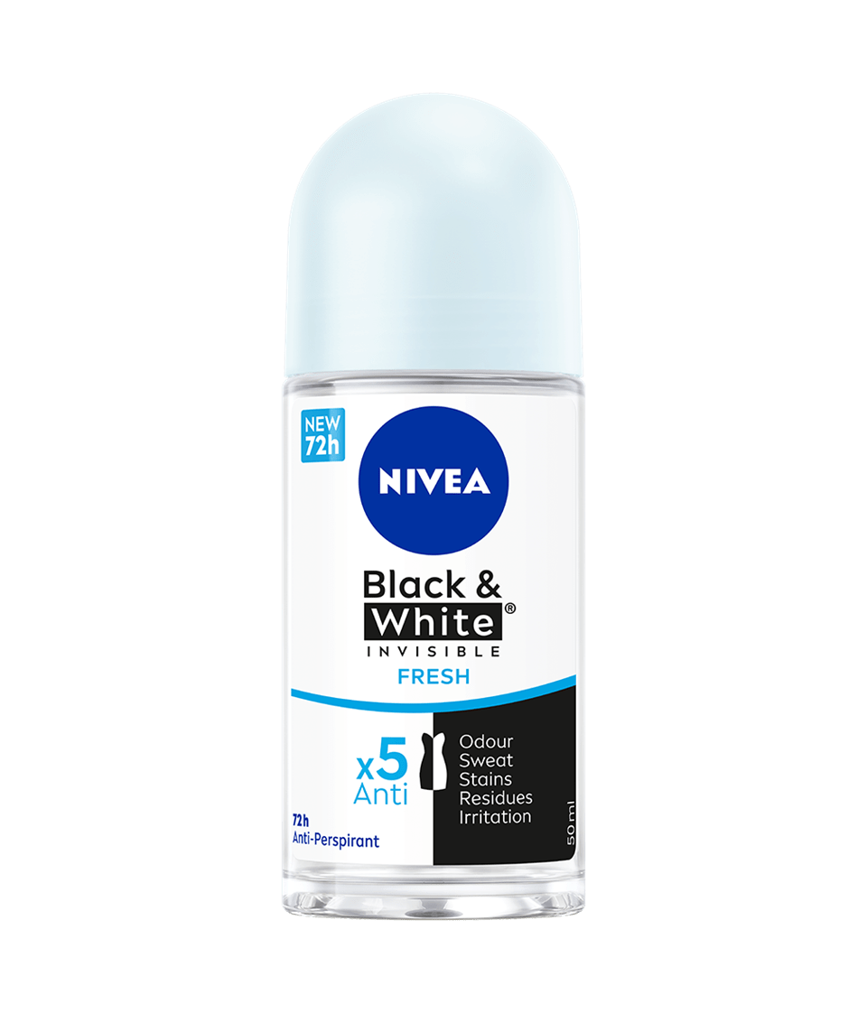 Black & White Invisible Fresh Desodorante Roll-on | NIVEA