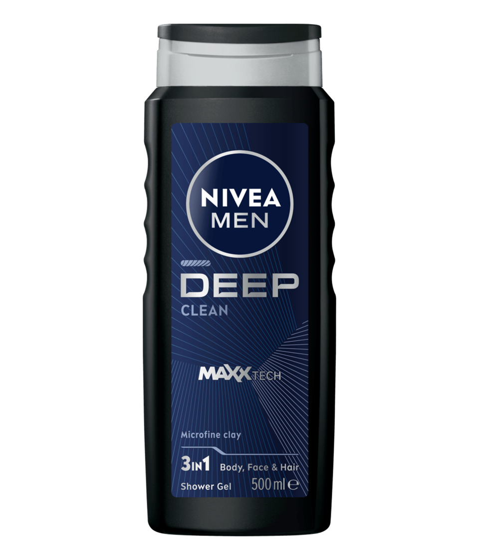 NIVEA MEN DEEP 妮維雅男仕深極All-in-One炭清新淨爽沐浴露500ml