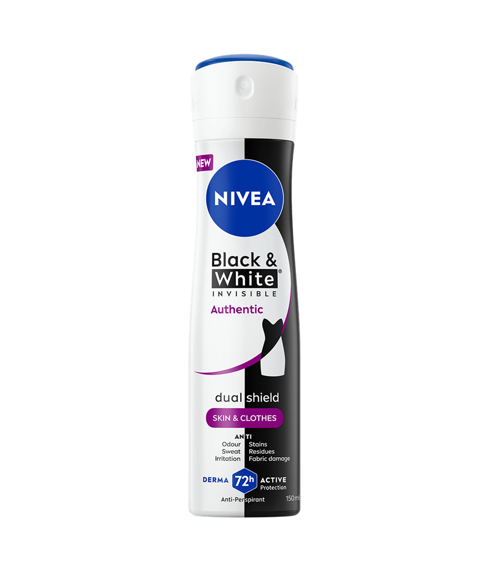Black & White Invisible Anti-Perspirant Authentic Spray - NIVEA