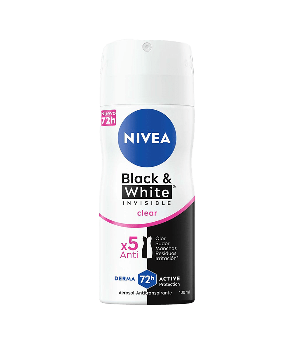 Antitranspirante Black & White Invisible 100ml - NIVEA MEN®