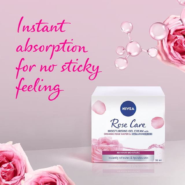 Rose Care Hyaluronic Acid Gel Cream 50ml | Face Care | NIVEA