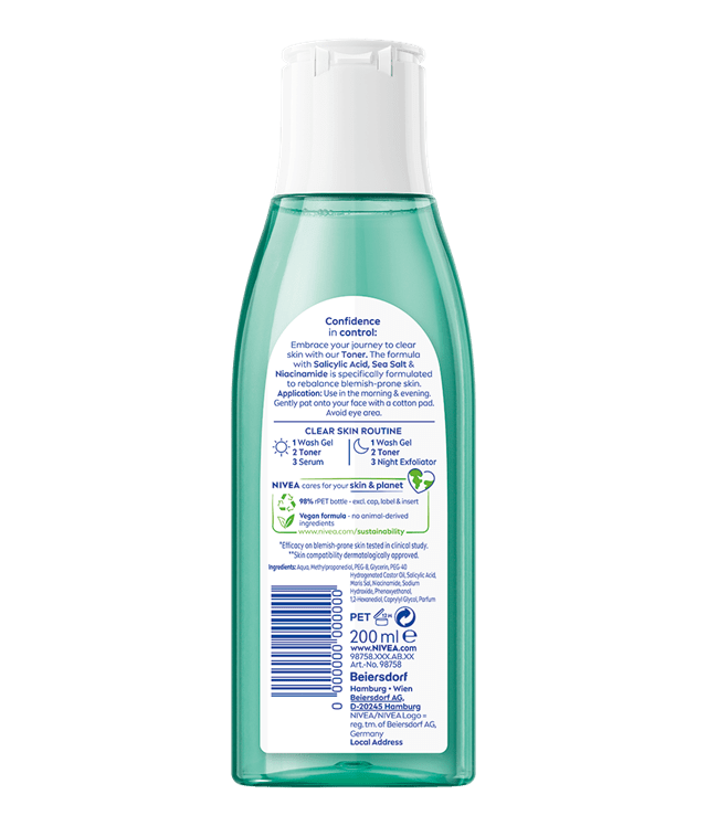 NIVEA Derma Skin Clear Toner - Blemish-Prone Skin - 200ml