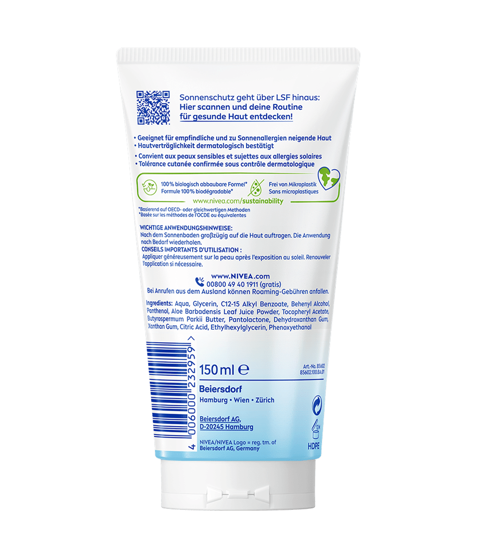 NIVEA SUN After Sun Sensitive Tube - NIVEA Schweiz
