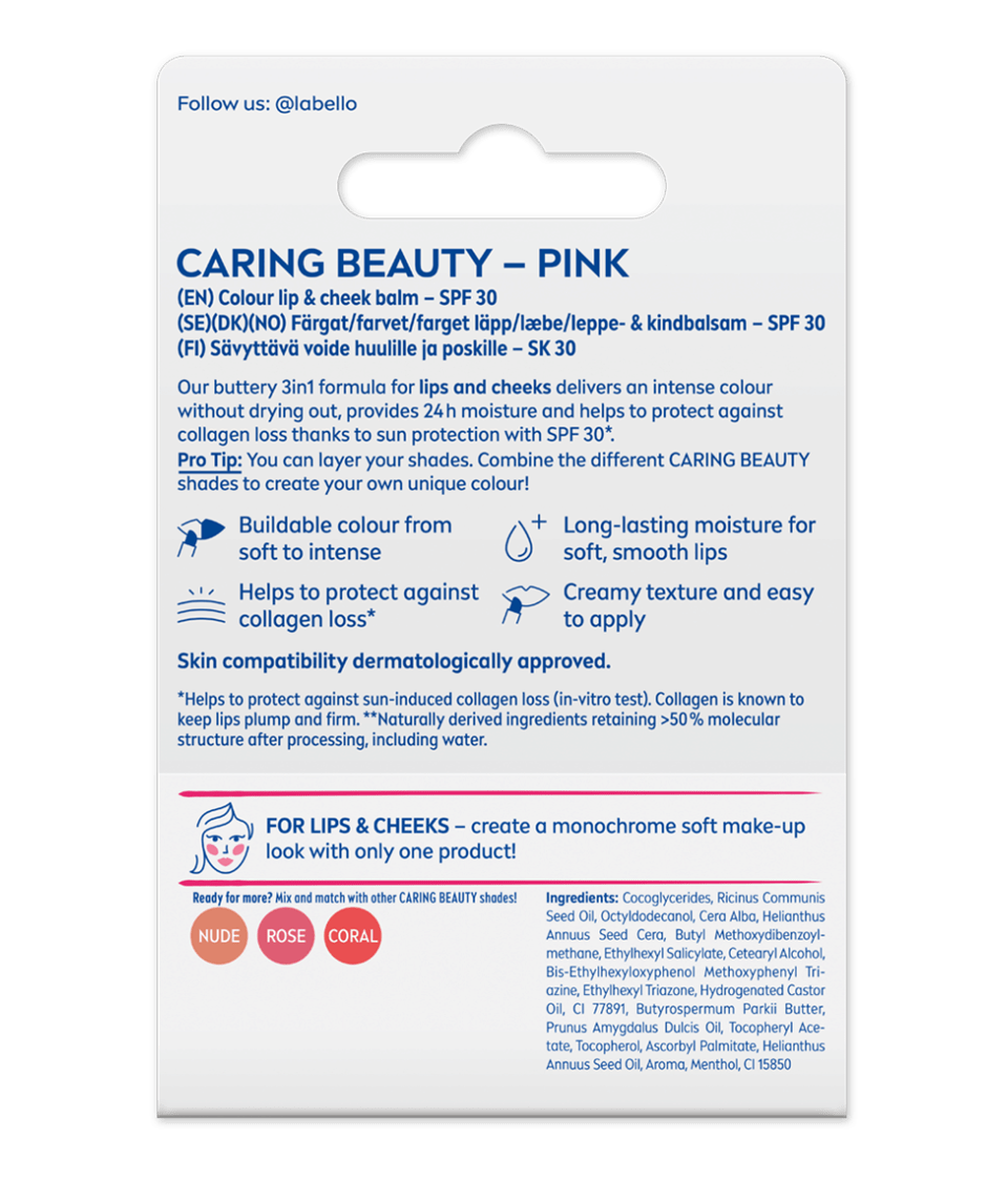 88055 Labello Caring Beauty Lip & Cheek Pink