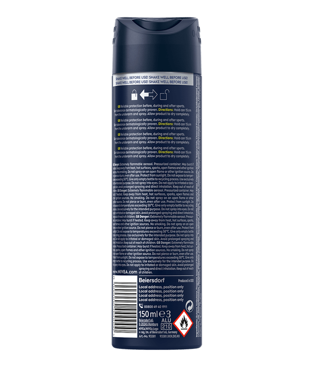 Antiperspirant spray NIVEA MEN Deep Extreme | 150ml