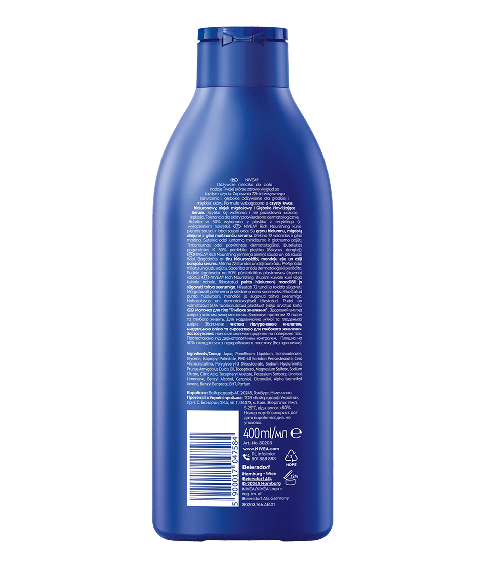 Odżywcze mleczko do ciała NIVEA do suchej skóry 400ml