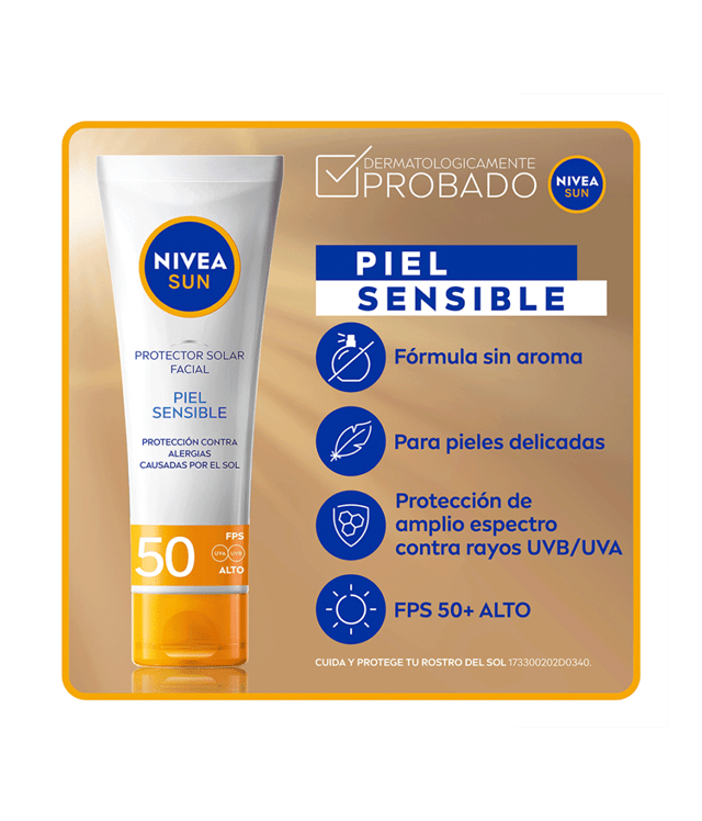 Protector Solar Facial Piel Sensible (FPS 50) 50 ml - NIVEA SUN®