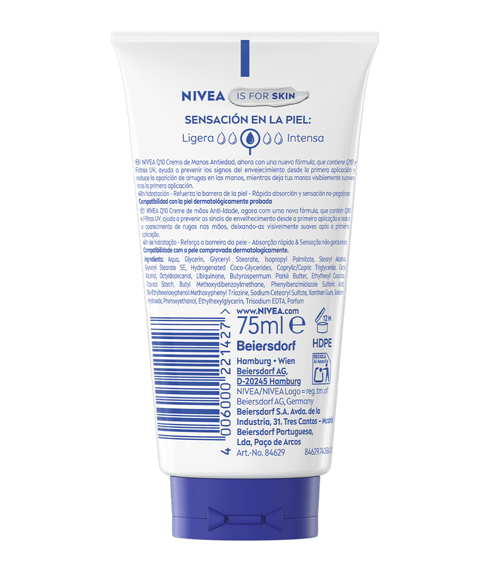 Crema de Manos Antiedad con Q10 y filtros UV | NIVEA