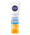 Protector solar con color NIVEA SUN UV Face Shine Control Light