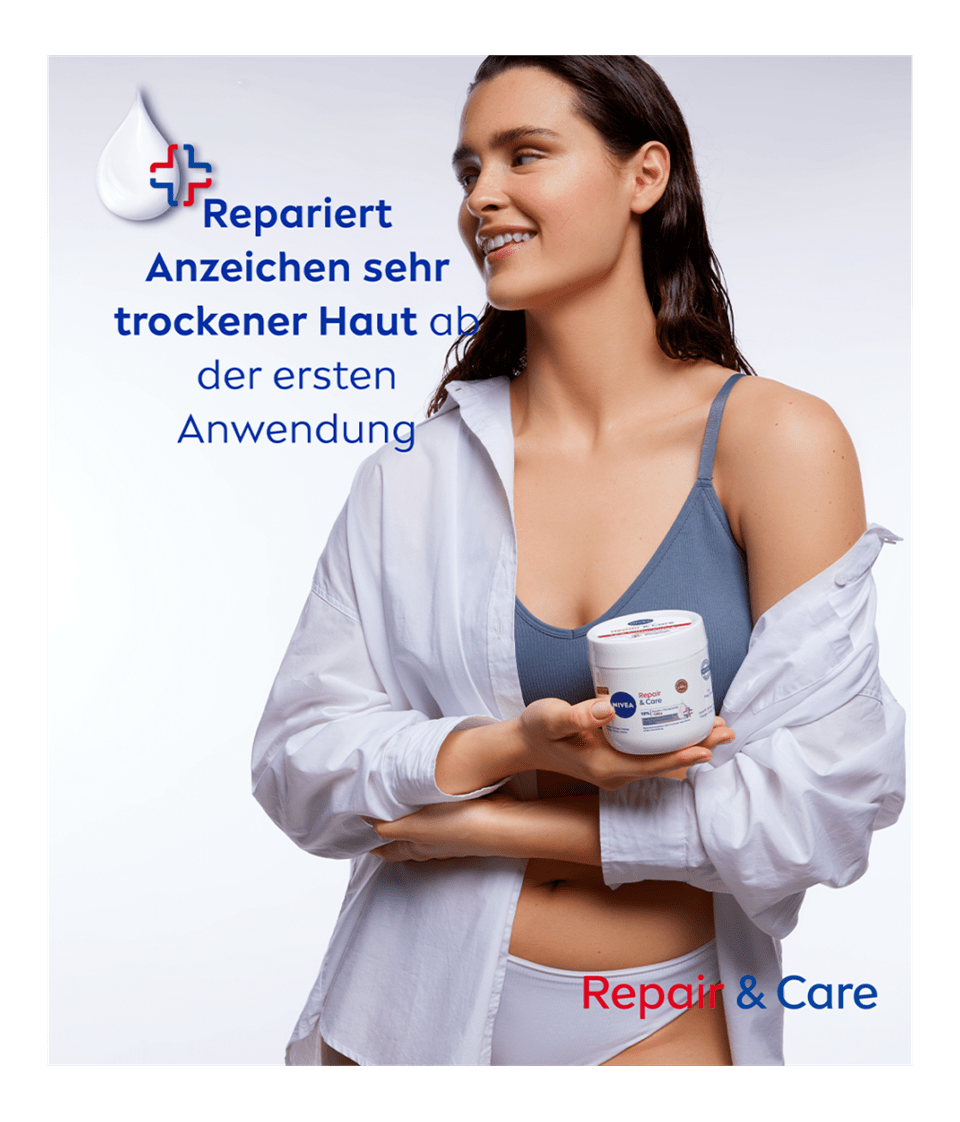 NIVEA Repair & Care 18% Urea, Provitamin B5 und Glycerin