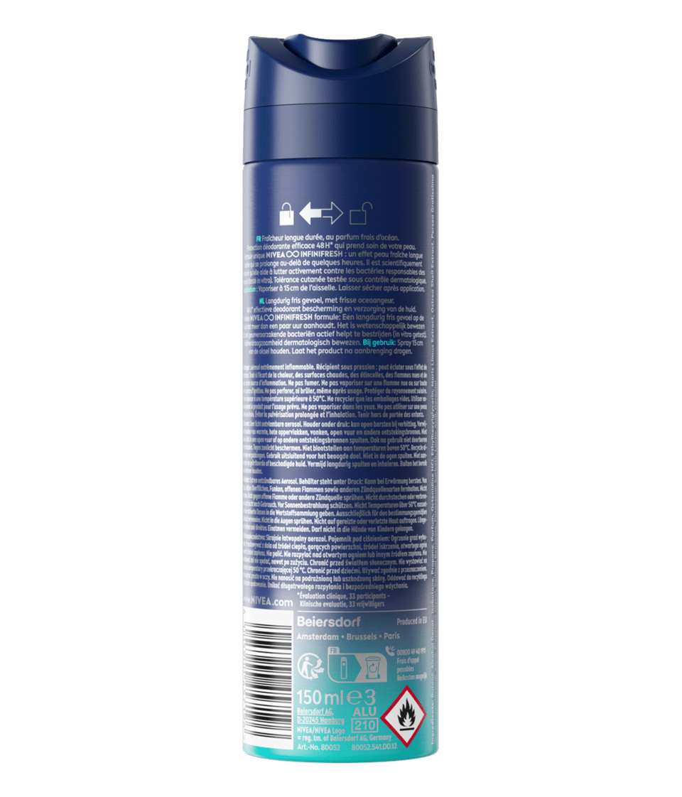 150ml Fresh Ocean deodorant - langdurige werking - NIVEA MEN