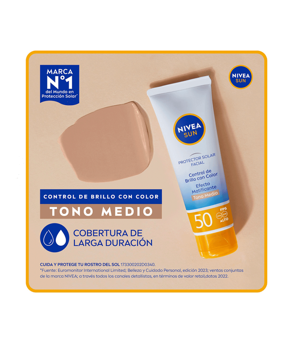 NIVEA Sun Facial con Color Tono Medio FPS50 | NIVEA