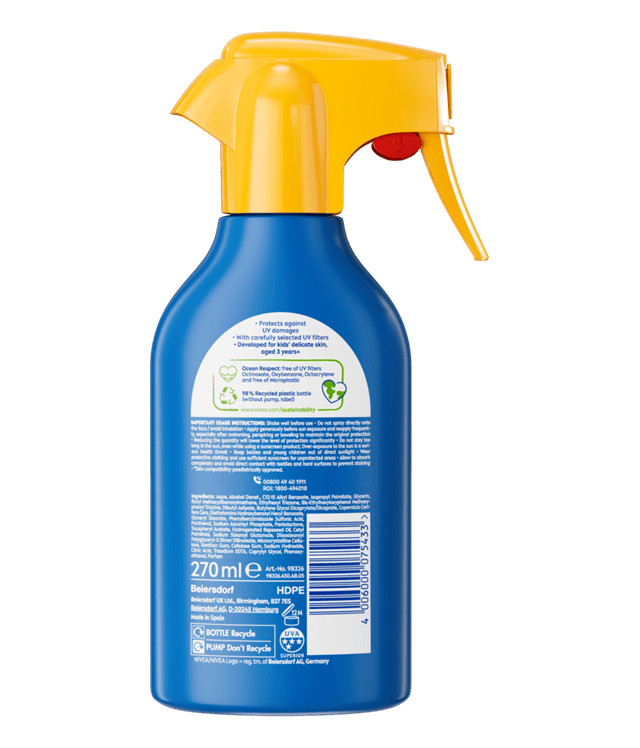 5in1 UV Protection: NIVEA SUN Kids Protect & Care Trigger Spray SPF50+