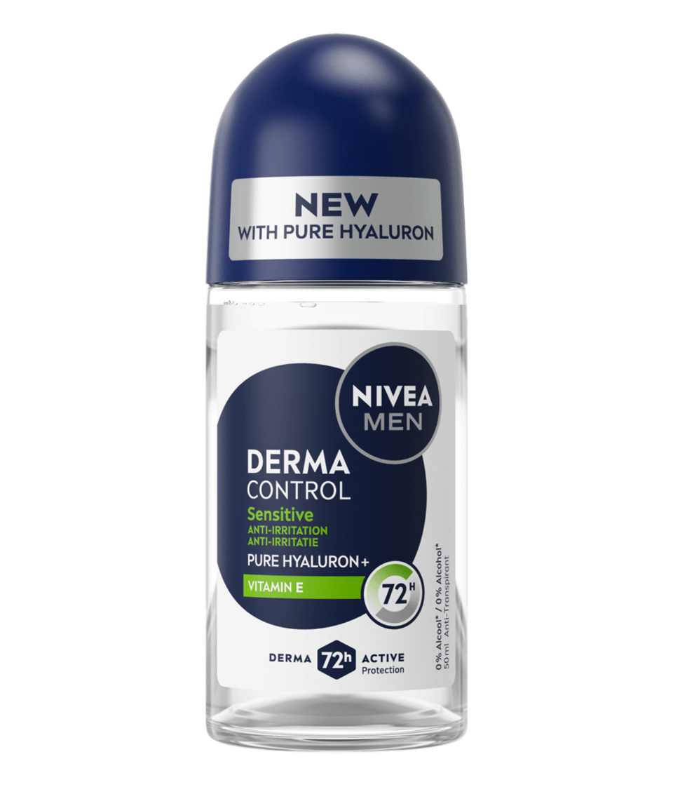 Déodorant Roll-On Derma Control Sensitive 72h | NIVEA MEN