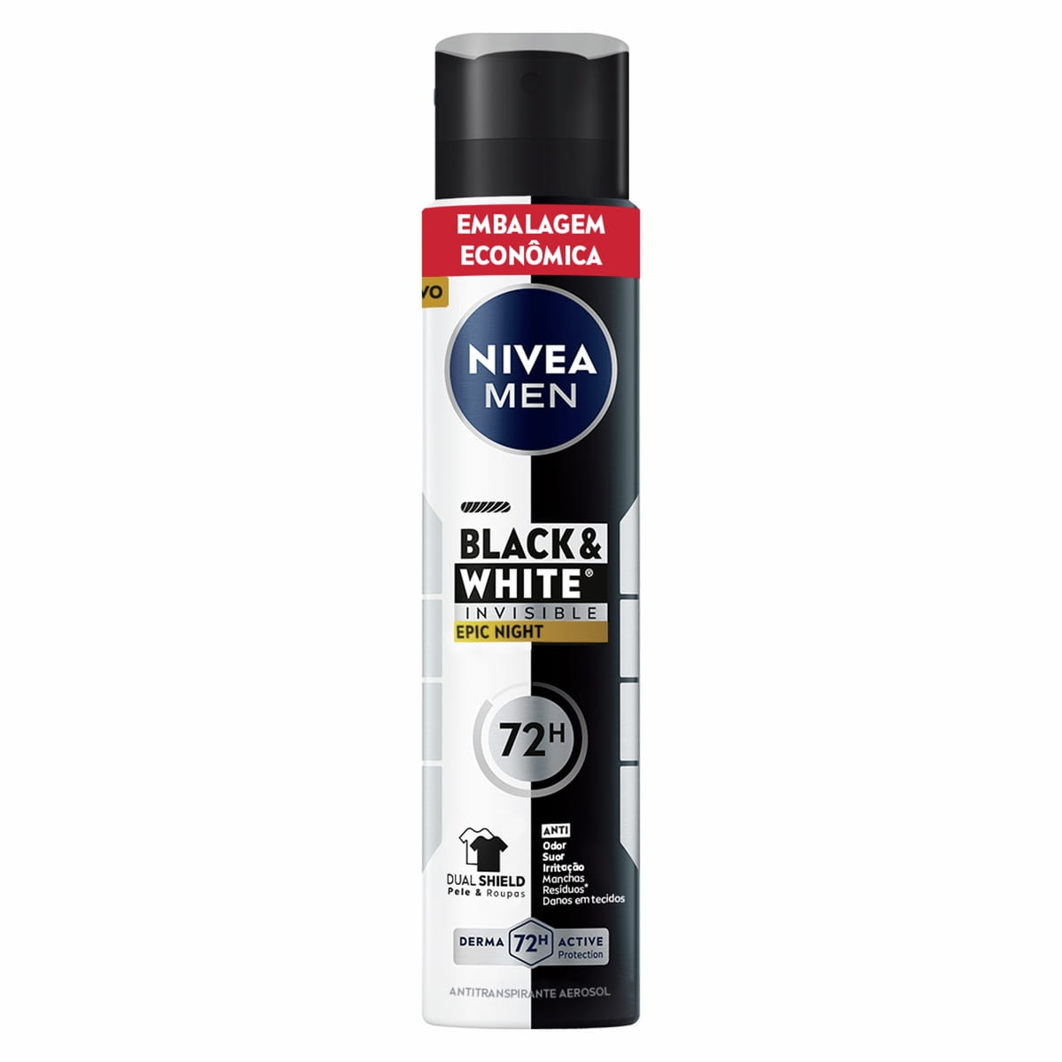 NIVEA MEN Desodorante Aerossol Antitranspirante Black & White Epic ...