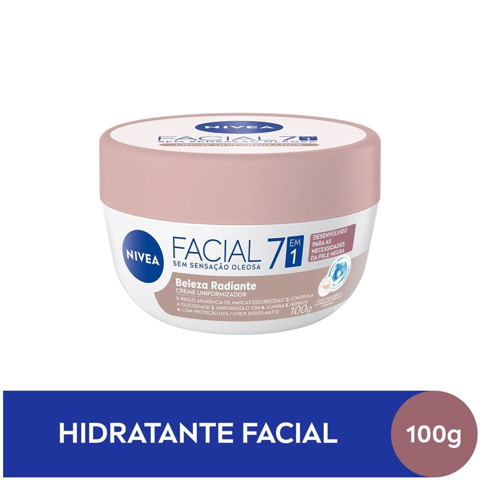 NIVEA Hidratante Facial Beleza Radiante 7 em 1 100g