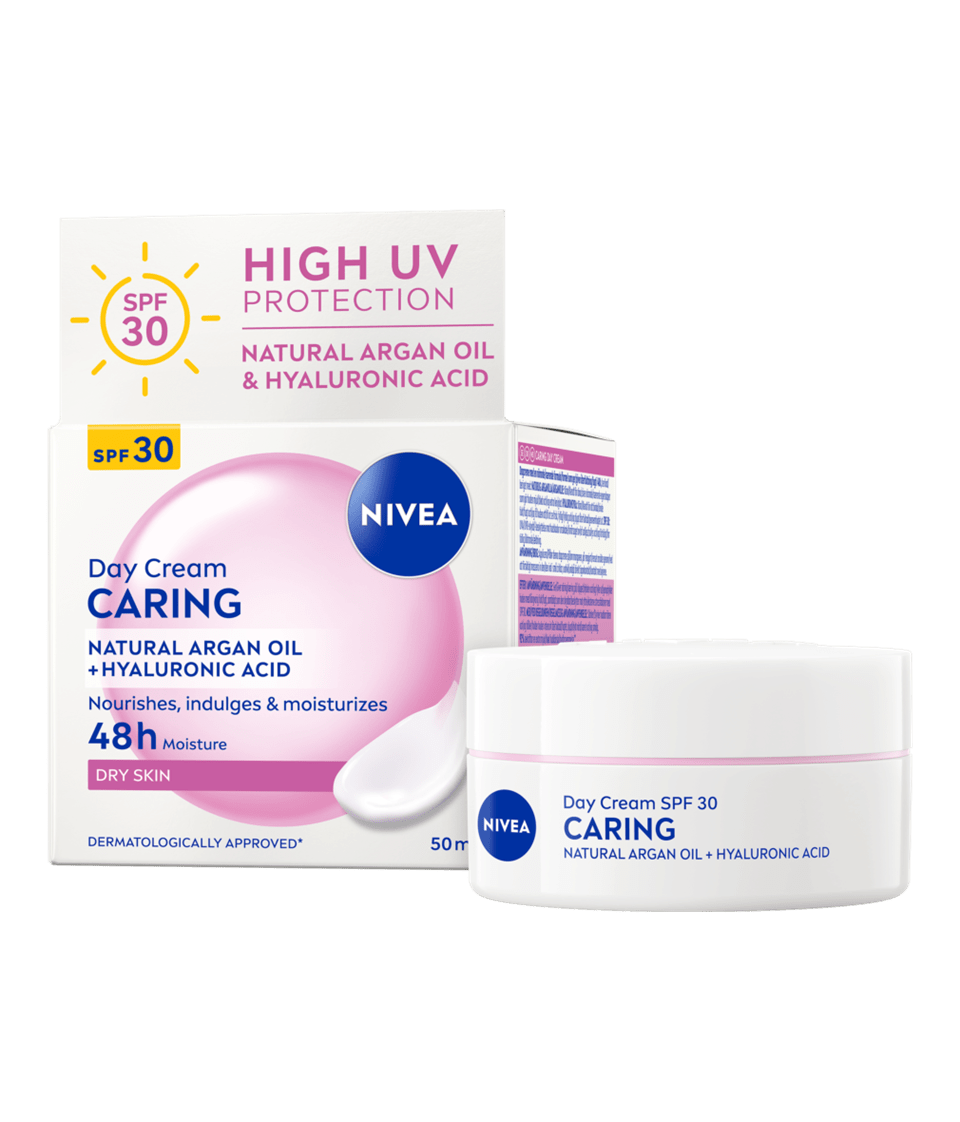 50ml Caring Day Cream – Dry Skin, SPF 30 – NIVEA