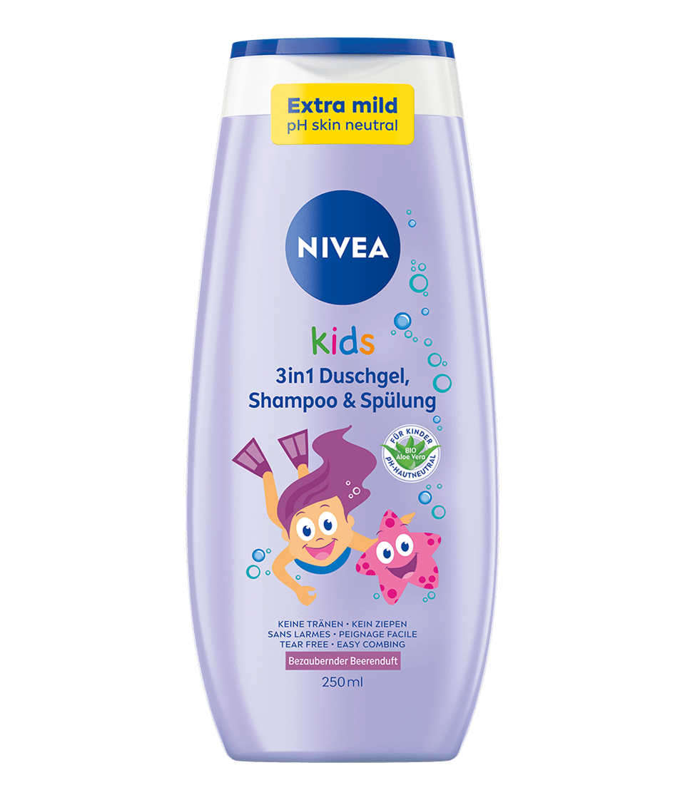 Igiene Delicata Profumo Mela NIVEA KIDS Gel Doccia 3in1 Shampoo ...