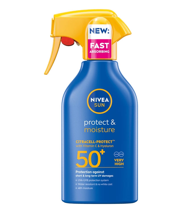 Sprej z razpršilnikom NIVEA SUN Protect & Moisture ZF 50+