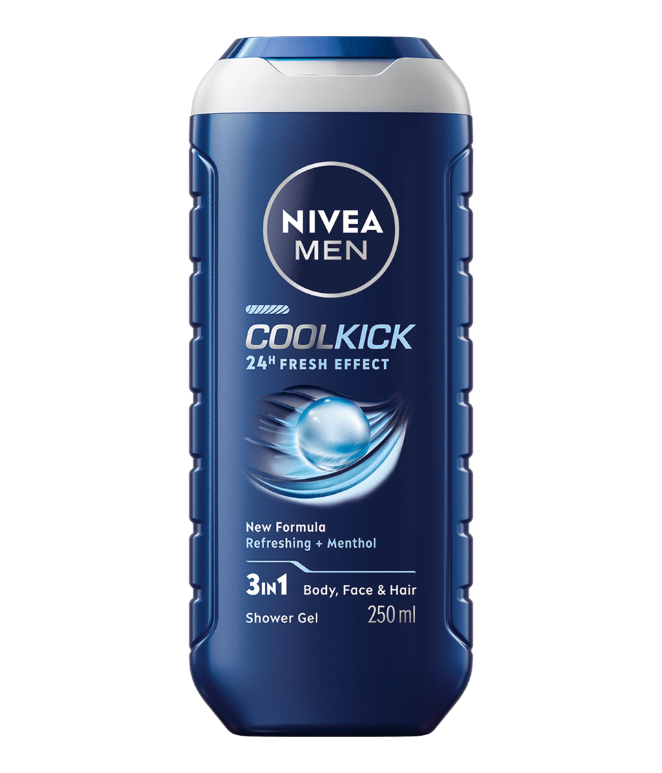 ГЕЛЬ ДЛЯ ДУШУ "COOL KICK*" 3В1 ДЛЯ ТІЛА, ОБЛИЧЧЯ ТА ВОЛОССЯ - НІВЕЯ