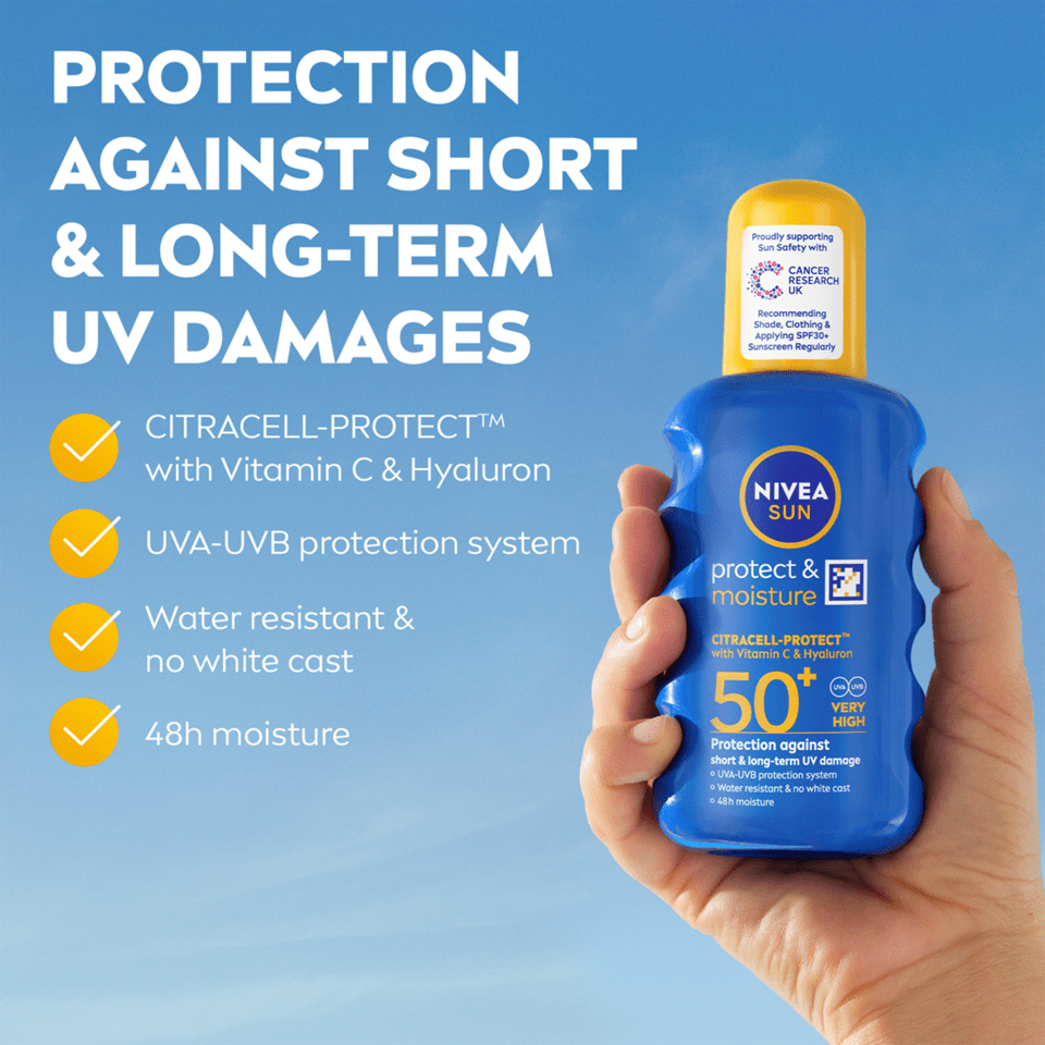 Moisturising Sunscreen - NIVEA SUN Protect & Moisture Spray
