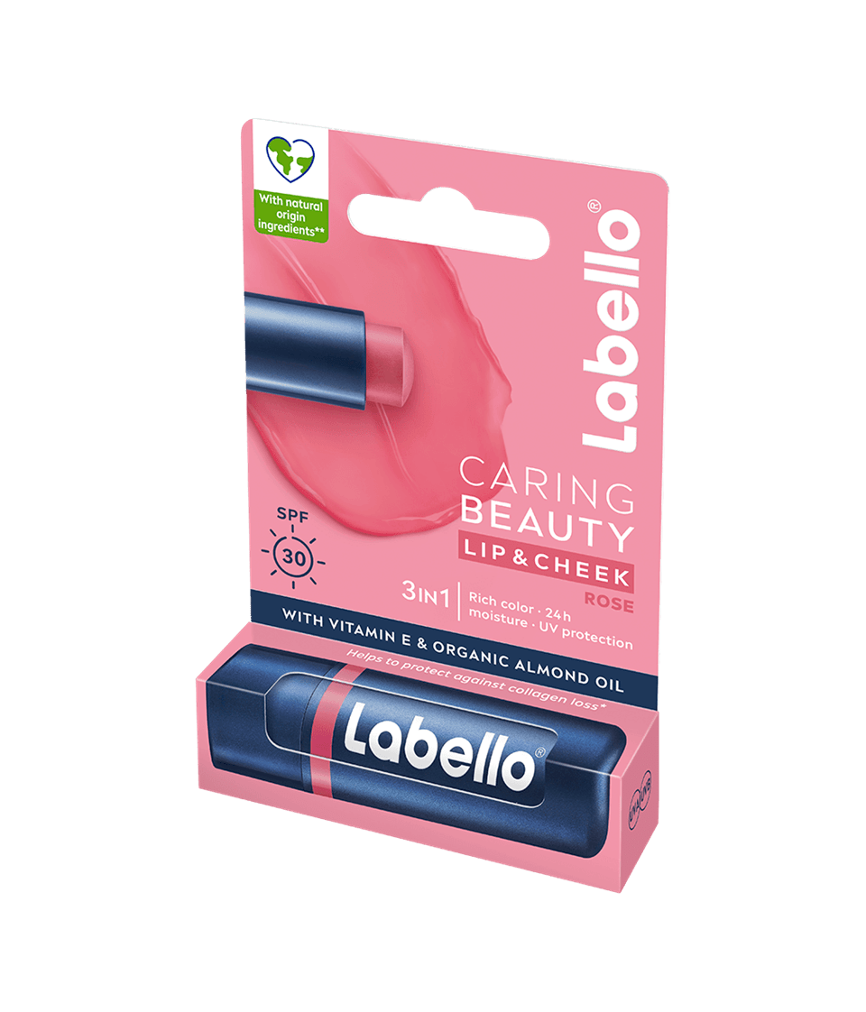 Caring Beauty Rose-Nude | Leppe- og kinnbalsam | Labello - NIVEA