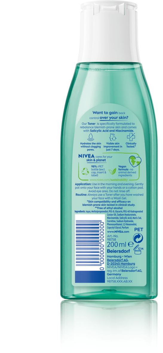 NIVEA Derma Skin Clear Toner 200ml - NIVEA India