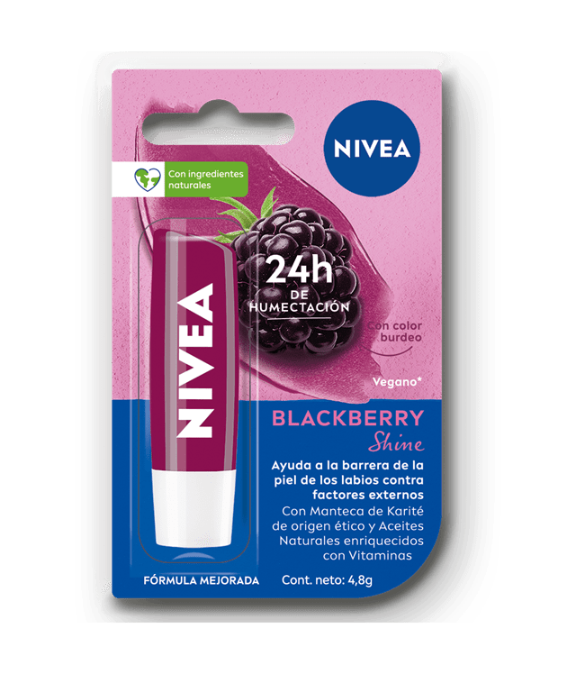 PROTECTOR LABIAL HUMECTANTE BLACKBERRY SHINE - NIVEA