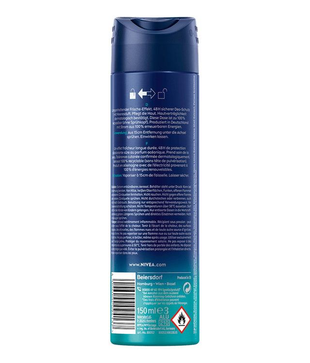 150ml Fresh Ocean Deodorant - Langanhaltend - NIVEA MEN