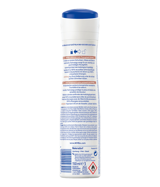 DEO Derma Dry Control Maximum Spray Female - NIVEA Schweiz
