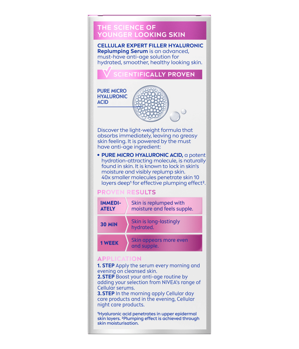 30ml CELLULAR EXPERT FILLER Hyaluronic Replumping Serum I NIVEA