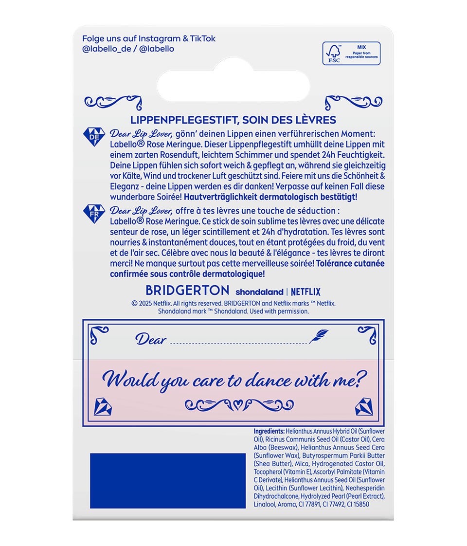 Balzam na pery Bridgerton Rose Meringue | Labello - NIVEA