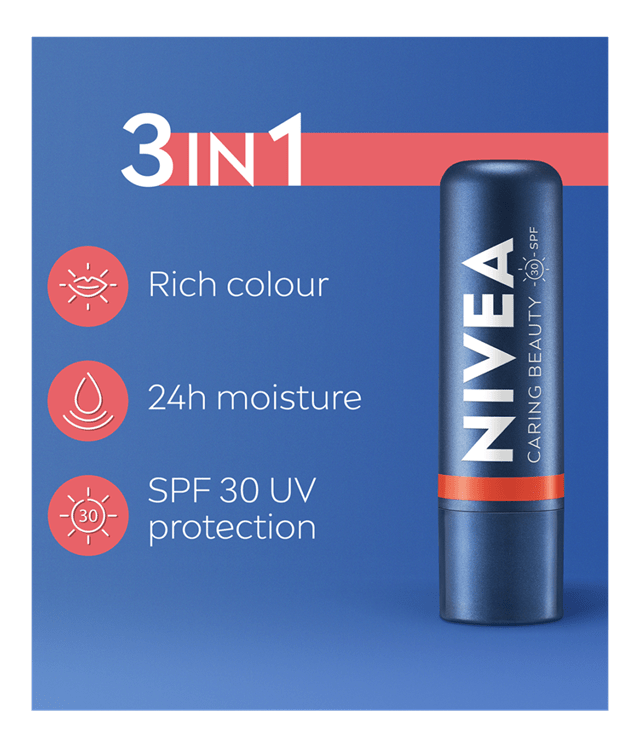 93422 NIVEA Caring Beauty Lip & Cheek Coral