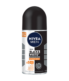 Antitranspirante Black & White Invisible 100ml - NIVEA MEN®
