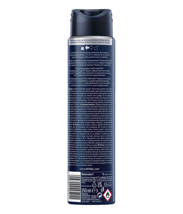 NIVEA Men Deep Black Carbon 250ml Spray