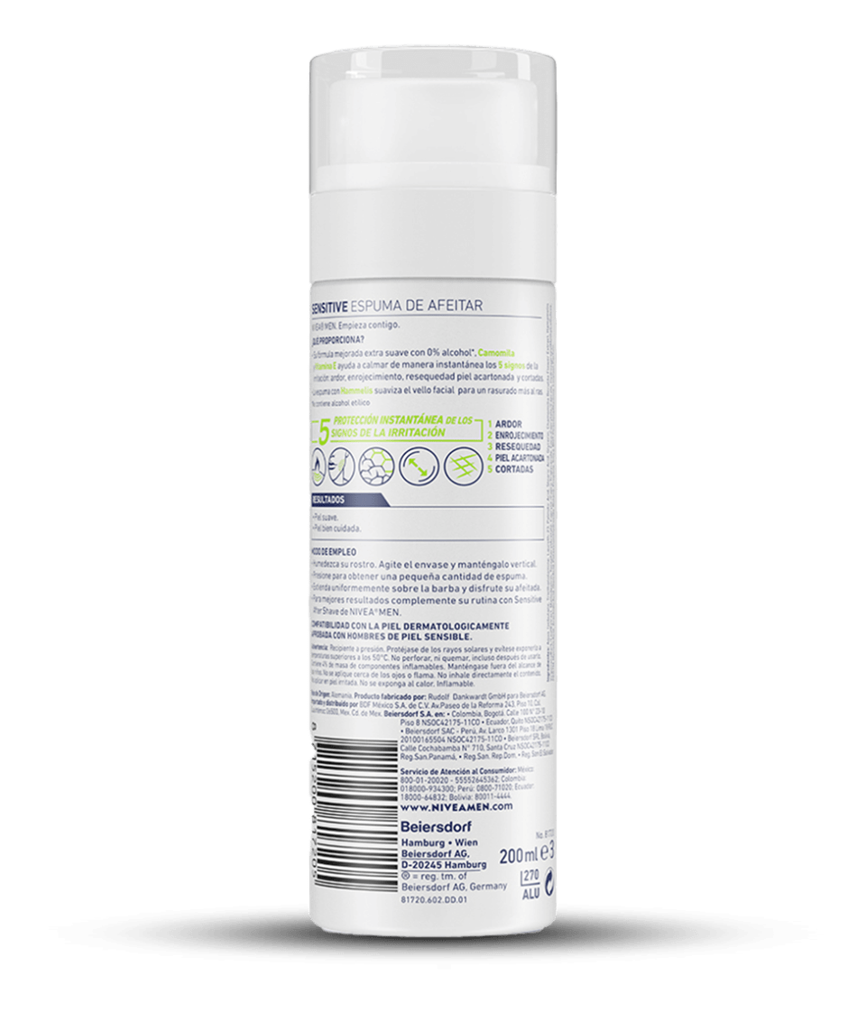Espuma para afeitar | NIVEA Men Sensitive | 200 ML