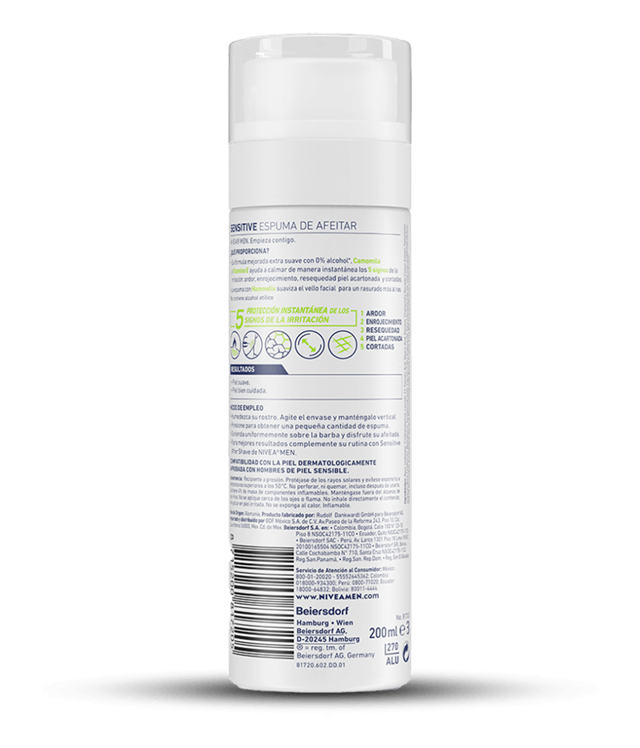 Espuma para afeitar | NIVEA Men Sensitive | 200 ML