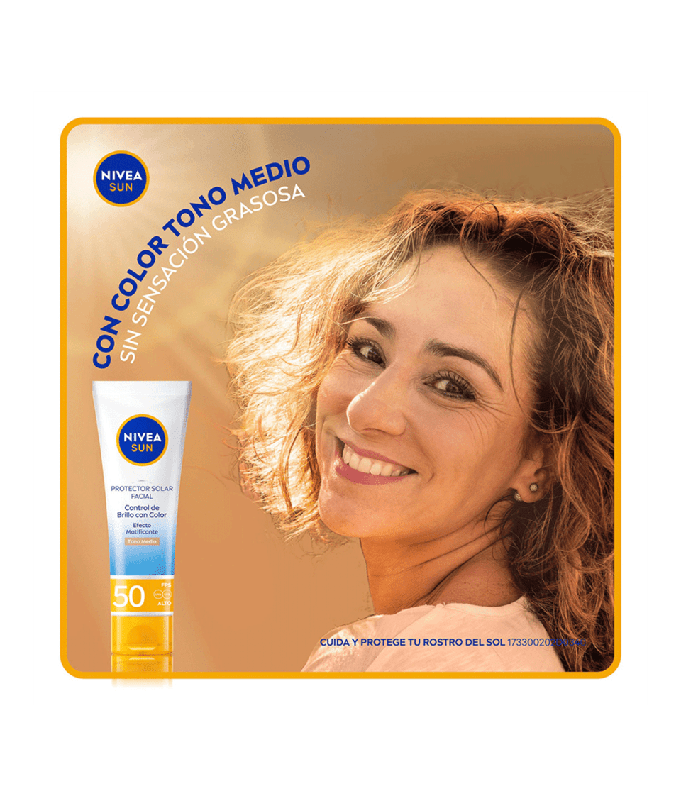 NIVEA Sun Facial con Color Tono Medio FPS50 | NIVEA