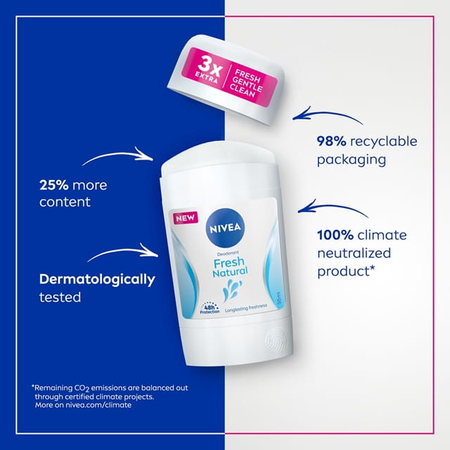Fresh Natural 48h Stick | Long-lasting freshness - NIVEA