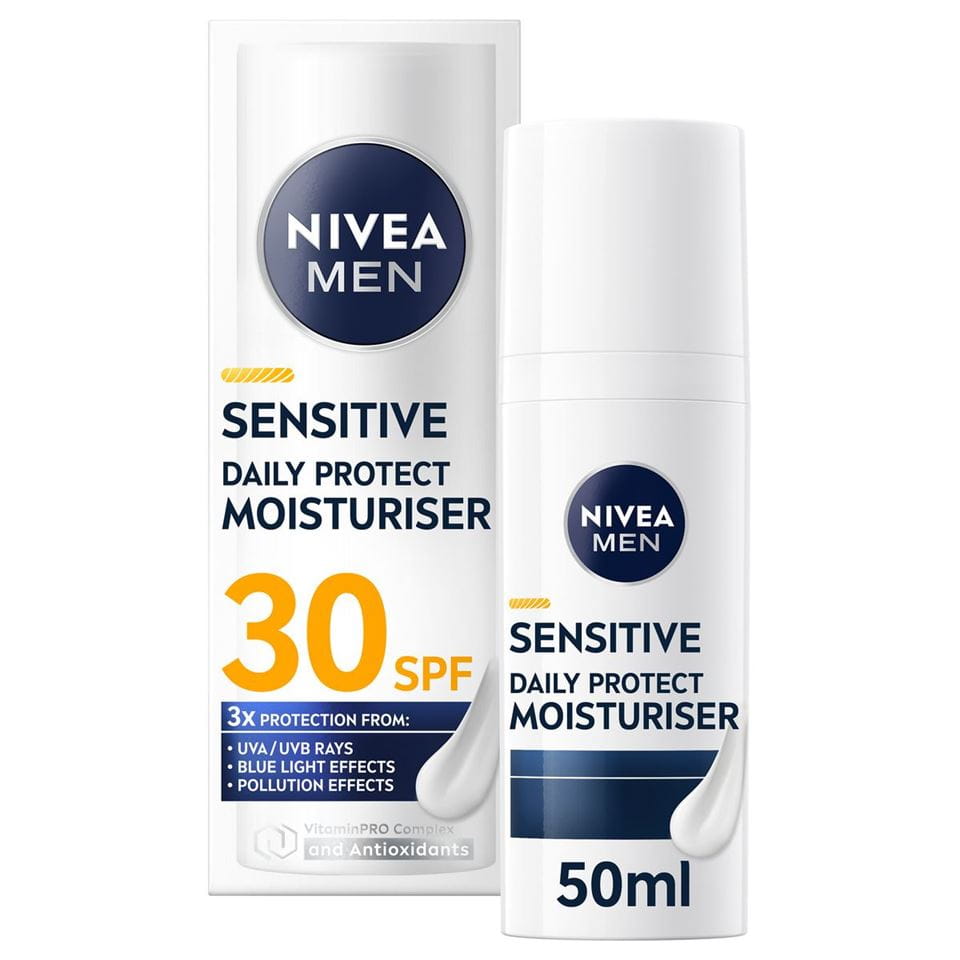 50 ml Daily Protect Moisturiser SPF 30- Sensitive- NIVEA MEN
