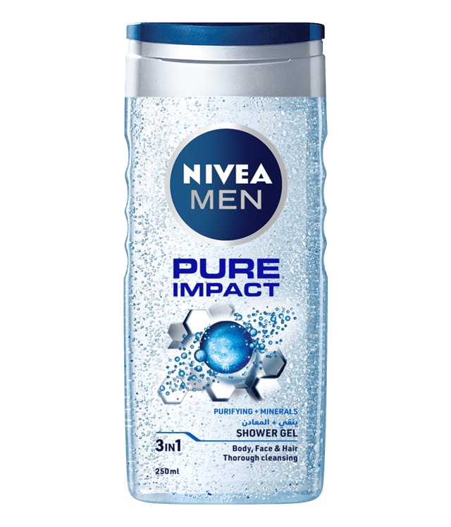 NIVEA Men Pure Impact Shower Gel 250 ML - NIVEA ME