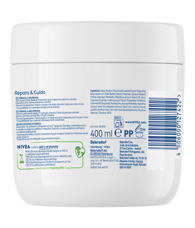 NIVEA Repair & Care Cream Χωρίς Άρωμα 400ml