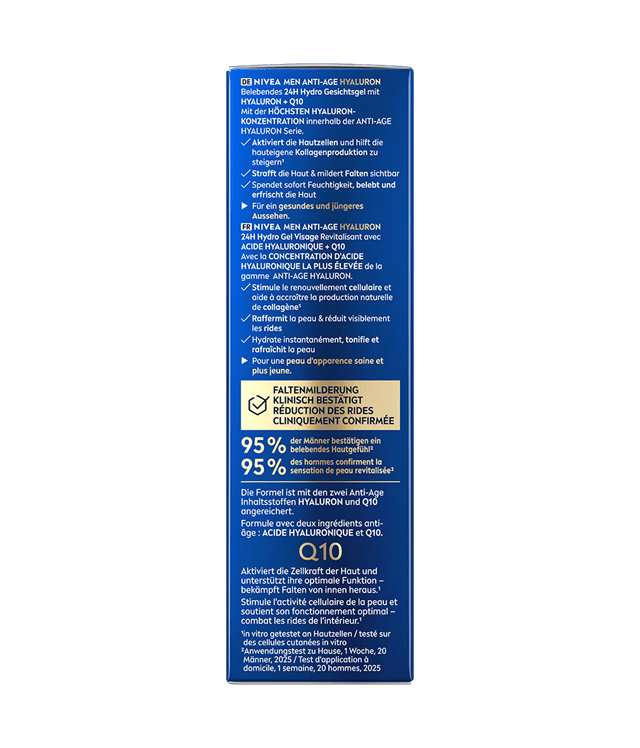 Hydro Gel Visage Anti-Age Hyaluron NIVEA MEN - NIVEA Suisse